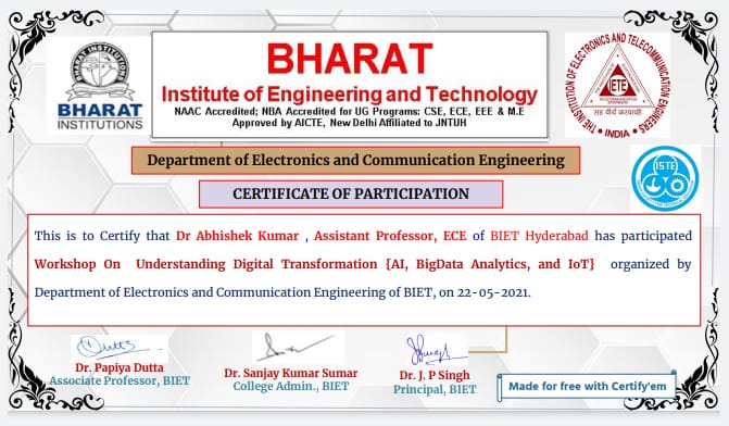 BIET | ECE Department Activities