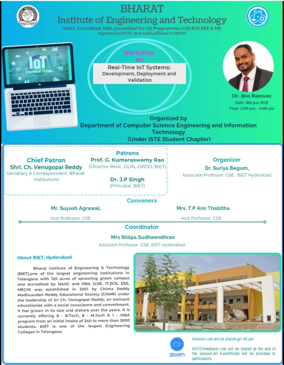 BIET , Best Engineering College in Telangana