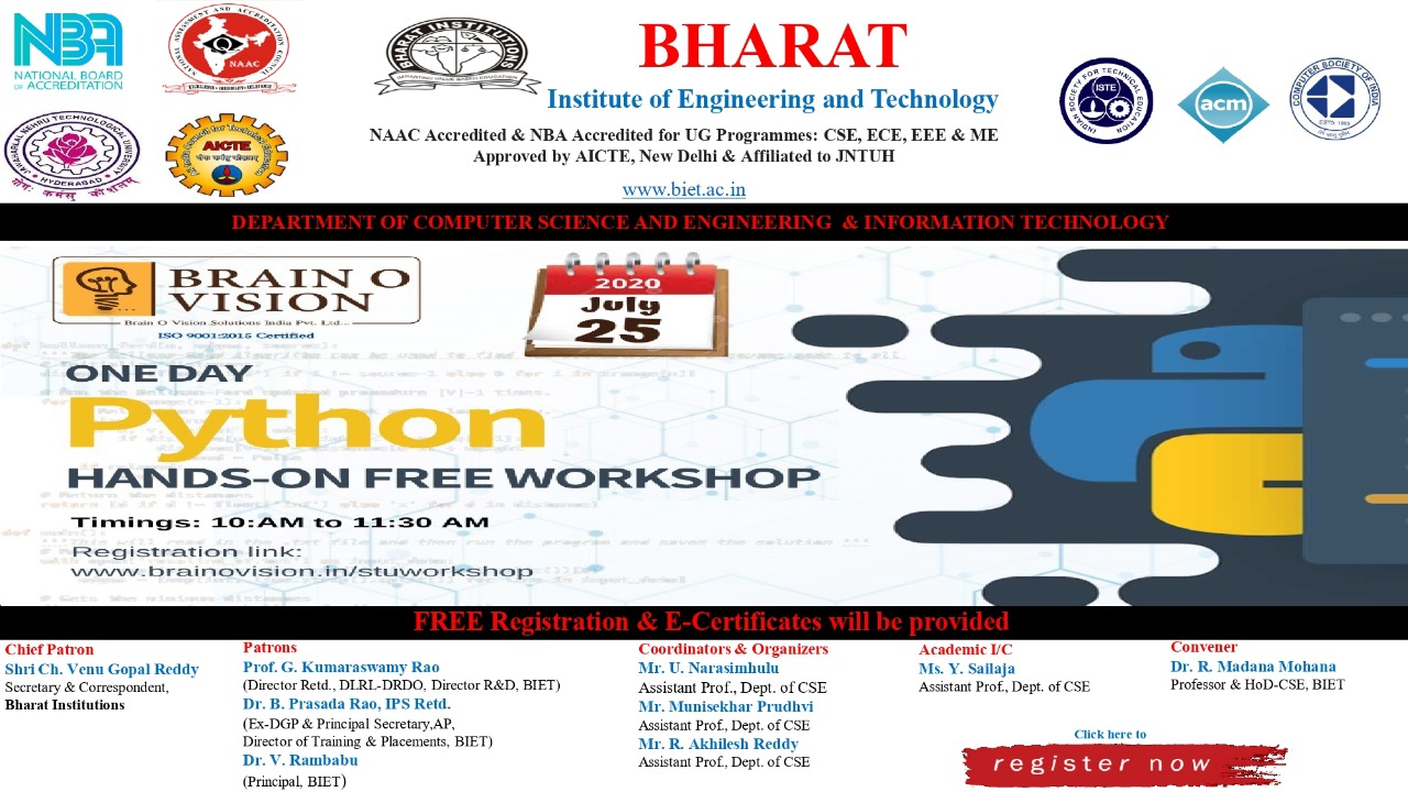 BIET | CSE Department Activities