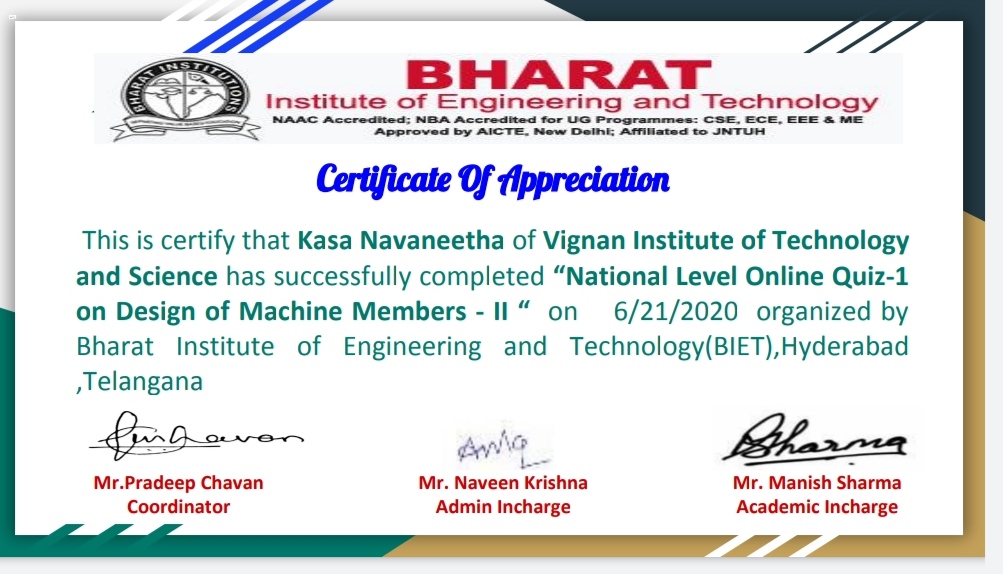 BIET | ME Department Activities